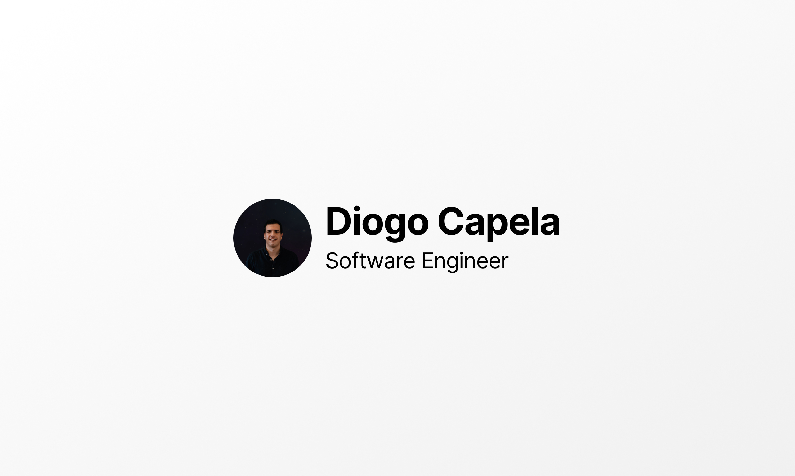Diogo Capela — Software Engineer